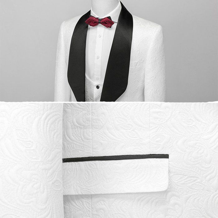 Costume Homme 4 Pièces Fit Formel Smoking de Mariage Affaires Soirée ...