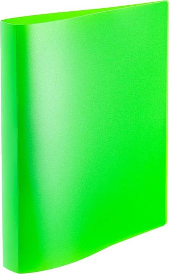 19713 Classeur À Anneaux A4 Transparent Vert Fluo, Fin, 2 Anneaux, 25 ...