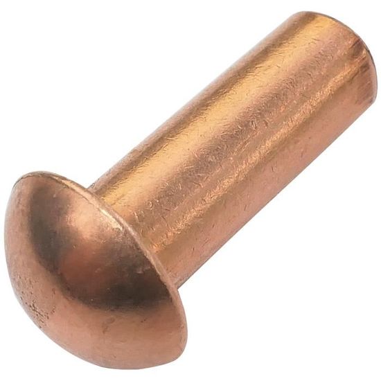 AERZETIX - Lot de 10 Rivets pleins à frapper - à tête demi-ronde bombée ...