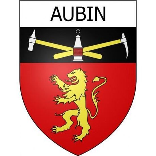Aubin 12 ville Stickers blason autocollant adhésif Taille : 4 cm - Cdiscount Maison