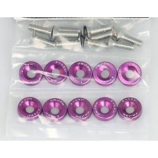 Boulon - Écrou,Kit de boulons en aluminium pour pare choc lave auto, 10 pièces, plaque d ...