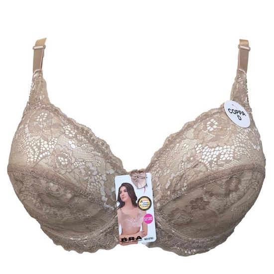 Soutien gorge 100D en dentelle fleurie beige lingerie femme grande taille Beige - Cdiscount Prêt ...