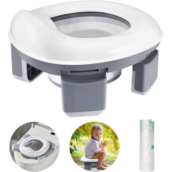Pot Bebe Toilette, Reducteur Toilette Enfant Wc, 3-in-1 Pot de Voyage ...