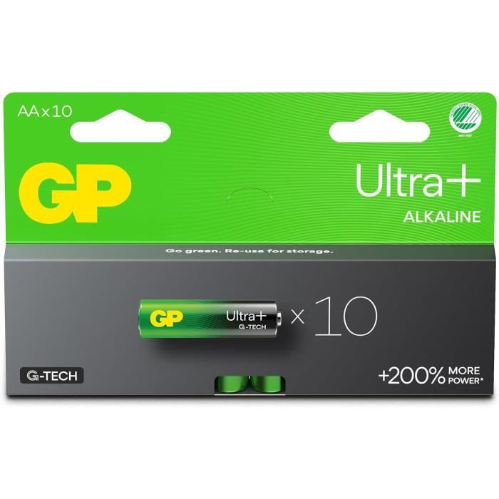 Piles AA - Lot de 10 | Ultra Plus | Piles Stilo AA Alcaline de 1,5 V ...
