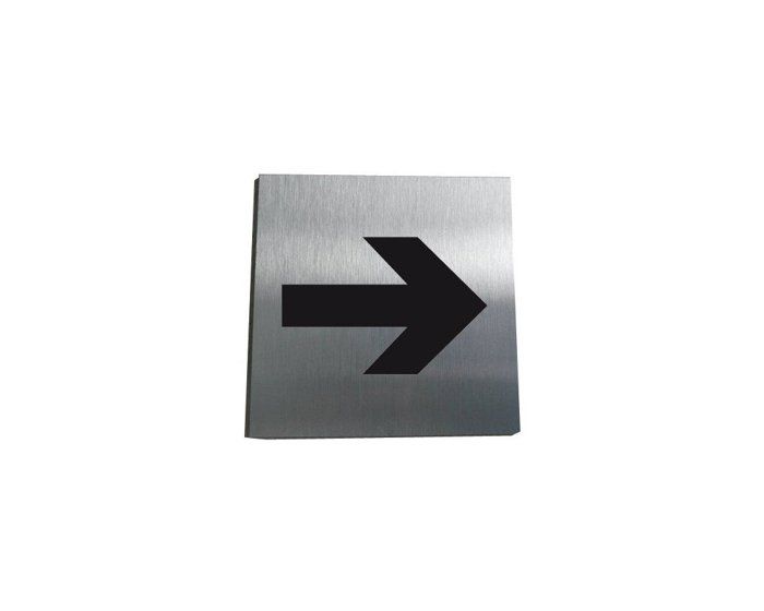 Aua signaletique - 7367-F1 - Plaque Alu Brosse Fleche Directionnelle 04 ...