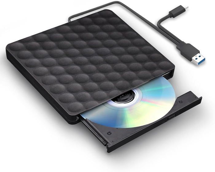 XIAOXIN Lecteur CD/DVD Externe USB 3.0 et Type C Portable DVD-RW ...