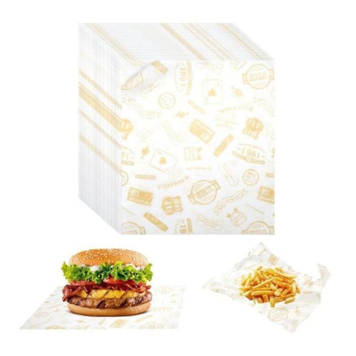 100 Feuilles de Papier Emballage Alimentaire Anti Graisse 25 X 215 cm ...