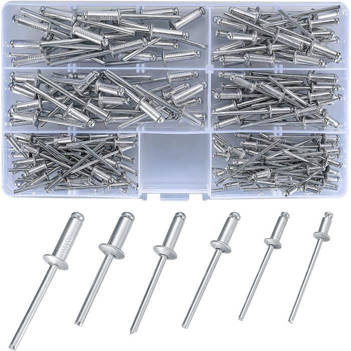 180 Pièces Rivets Aveugles Pop Rivets Aveugles en Aluminium ...