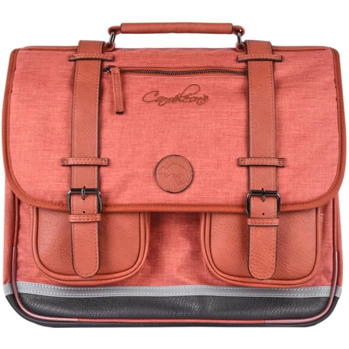 Cartable 41cm Caméléon Vintage Color avec 3 Compartiments - Idéal pour ...