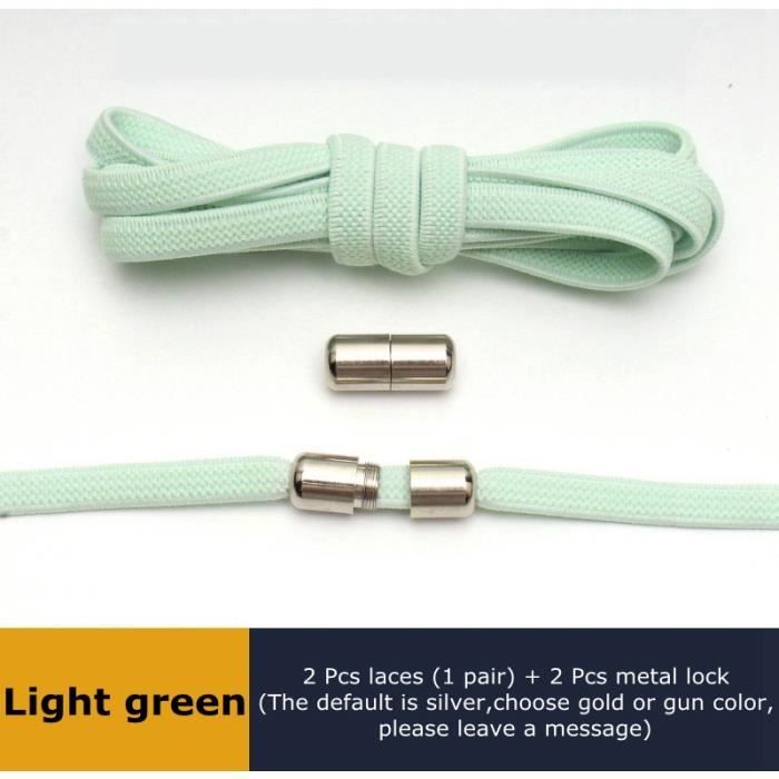 Lacets élastiques ronds à verrouillage en métal mode plate sécurité ...