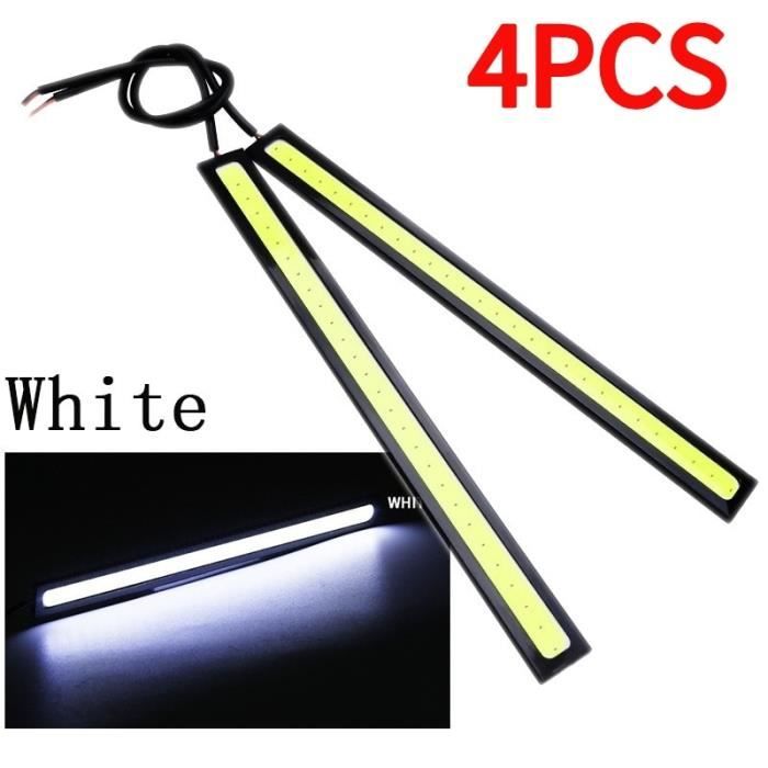 Feux diurnes universels pour voiture, bande lumineuse LED COB DRL, feux ...