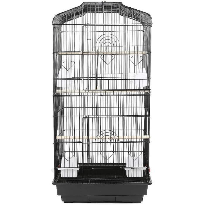 Volière Cage À Oiseaux Sur Roulettes Design Maison Perchoirs Portes ...