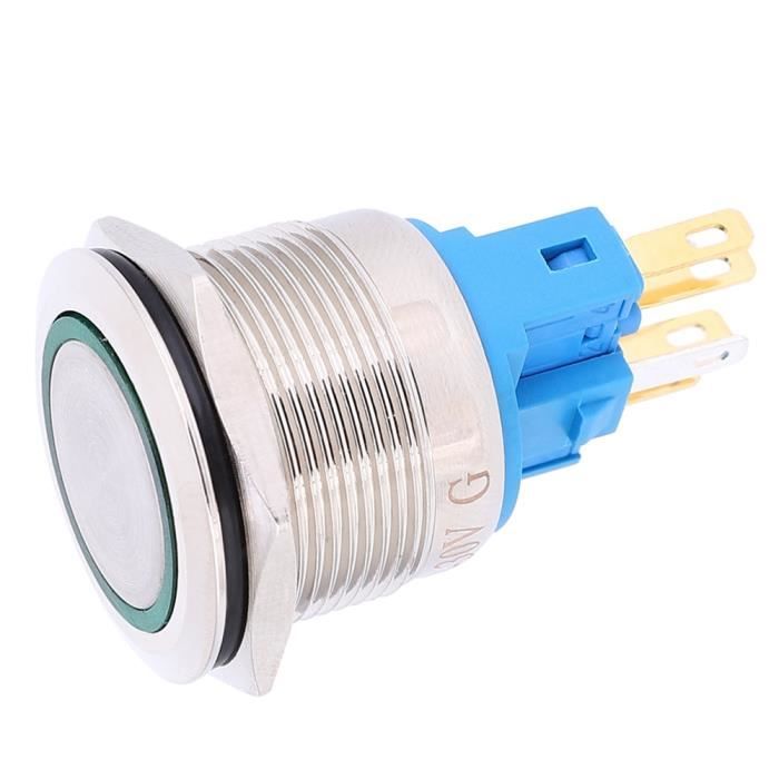 LAN Interrupteur Bouton Poussoir Ac220V Inox 22Mm 6 Broches X2 ...