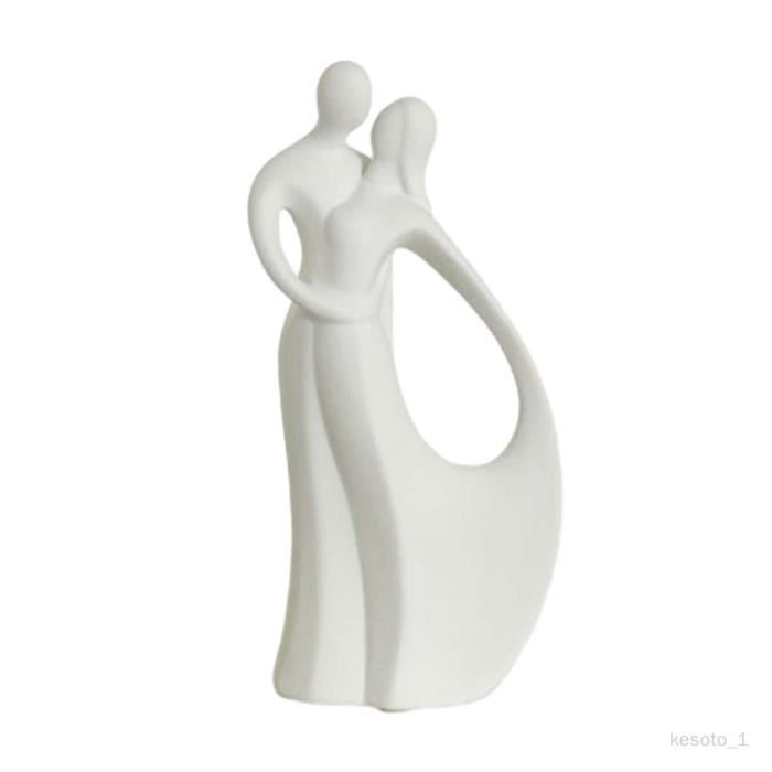 Statue de couple moderne abstraite, sculpture à collectionner, amoureux pour bureau, étagère ...