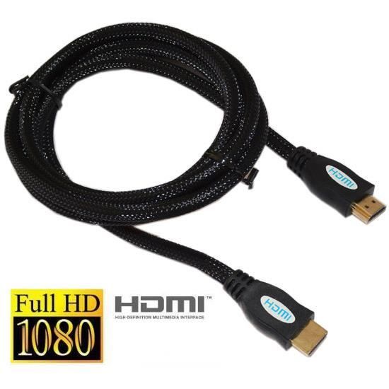 Câble HDMI - Mecer - 1,8 m - Full HD - Connecteurs ergonomiques ...
