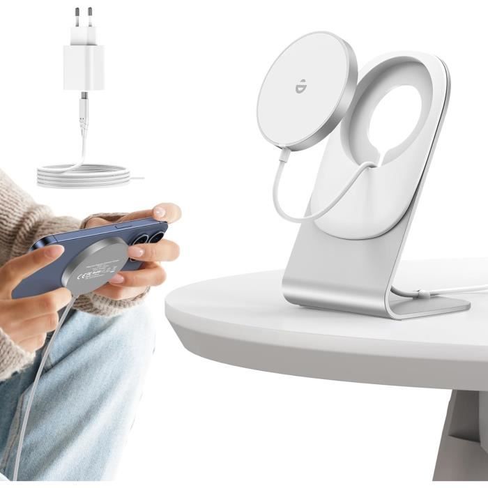 Chargeur Magsafe, Chargeur Induction 2 En 1, 15W Chargeur Sans Fil ...