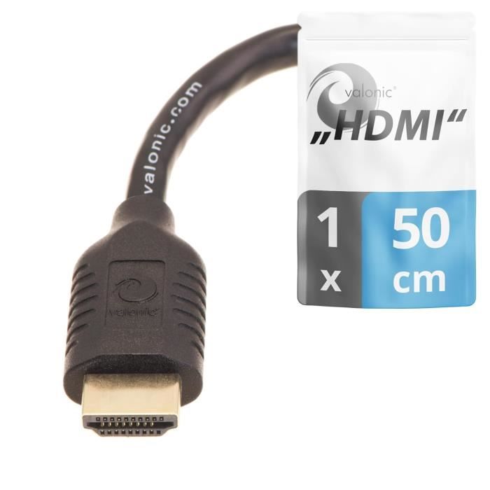 Cable Hdmi Court,50Cm-4K,Arc,Ultra Hd,Ethernet,High Speed-Noir,Pour Tv ...