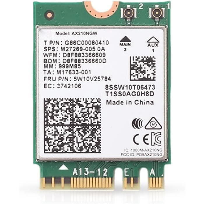 Intel Wifi 6E Ax210 (Gig+) Wireless Network Adapter No Vpro, Bluetooth ...
