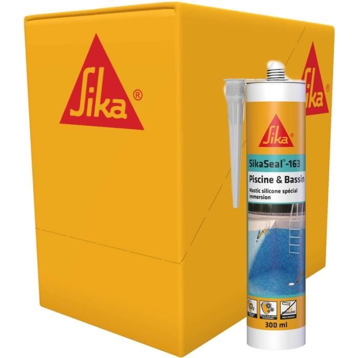 SIKA - Mastic silicone spécial immersion - SikaSeal-163 Piscine Bassin ...