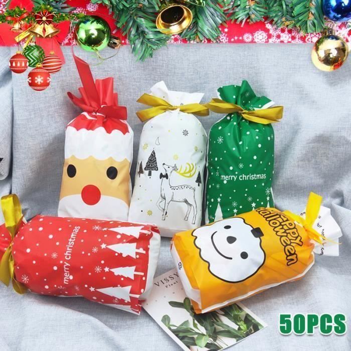 Happy-50Pcs Sacs à bonbons Sac Sachet Mignons Motif Pochette Sachet ...