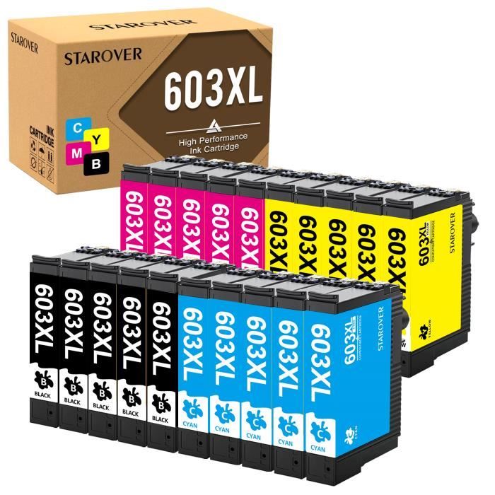 STAROVER 603XL 20 Cartouches d'encre pour Epson 603 XL Compatible pour Epson Expression Home XP ...