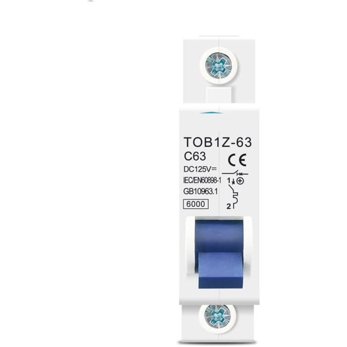 Disjoncteur Dc Mcb 6Ka 1P 125V Mini Disjoncteur 3A 6A 10A 16A 20A 25A ...