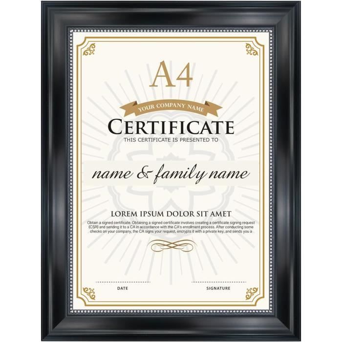 Graduatepro Cadre Diplome A4 Cadres À Documents Verre Sous À Accrocher ...