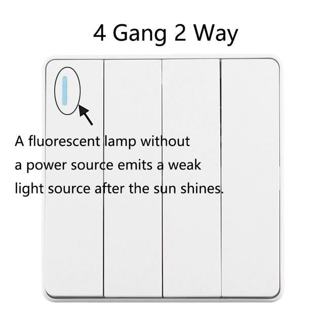 INTERRUPTEUR,4 Gang 2 Way--Prise de courant murale universelle en ...