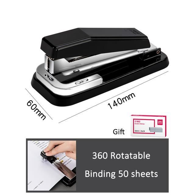 Agrafeuse,Black--Agrafeuse Standard longue et robuste rotative à 360 ...