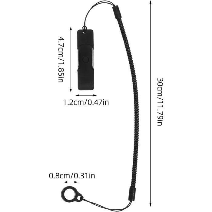2 Pièces Laisse De Stylo Rétractable Avec Clip Adhésif Et Ressort ...