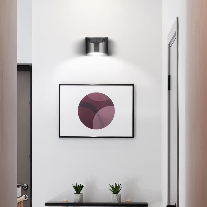 4Pcs Led Mur Pack Lumière Solaire Clôture Extérieure Imperméable À L ...