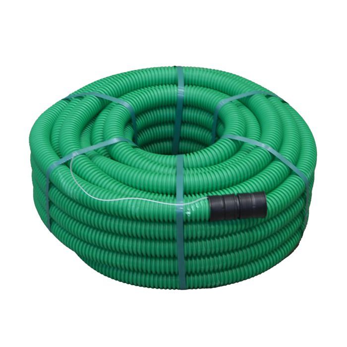 Gaine annelée en polyéthylène - Ø 40 mm - 25 mètres - Vert - Protection ...