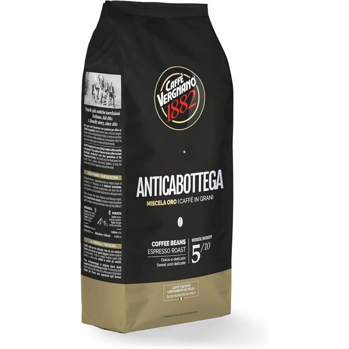 Caffè Vergnano 1882 – Café en grains Antica Bottega - 1 paquet de 1 ...