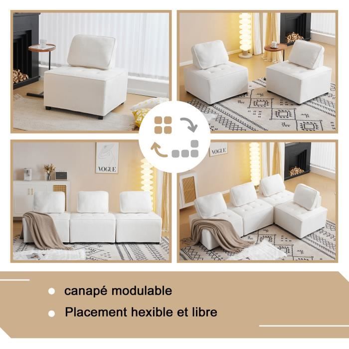 4 canapés simples, canapé modulaire de salon, chaise de loisirs, chaise ...