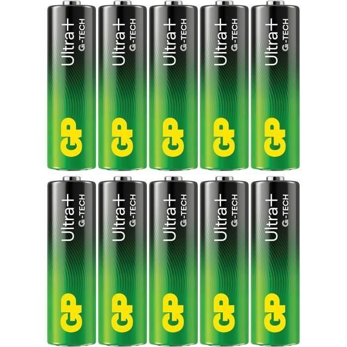 Piles AA - Lot de 10 | Ultra Plus | Piles Stilo AA Alcaline de 1,5 V ...