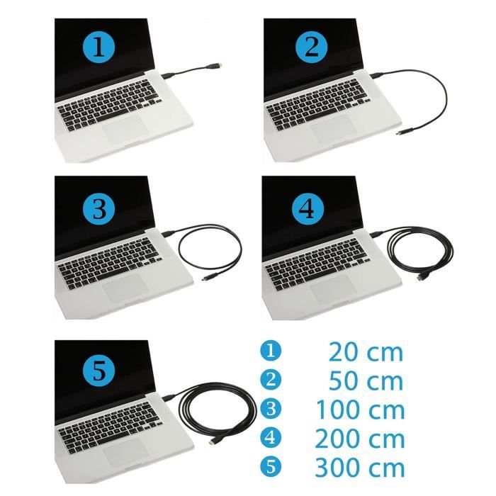 Cable Hdmi Court,50Cm-4K,Arc,Ultra Hd,Ethernet,High Speed-Noir,Pour Tv ...