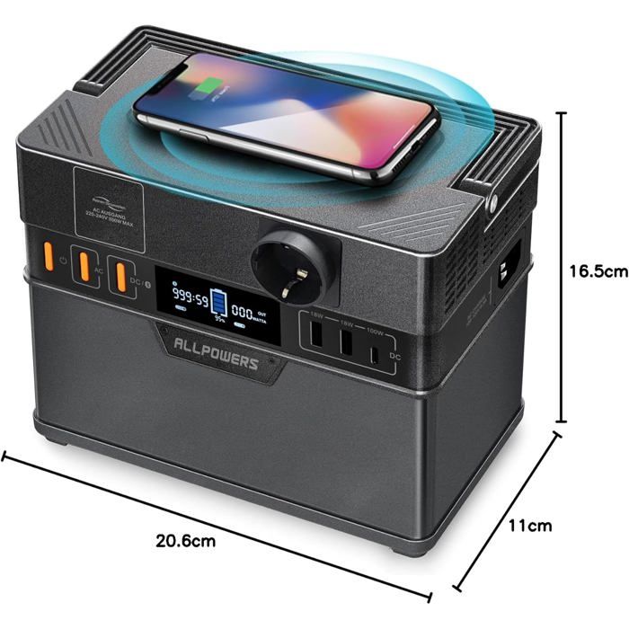 ALLPOWERS S300 Plus — Station d'énergie portable 288Wh, 300W (UPS, USB ...
