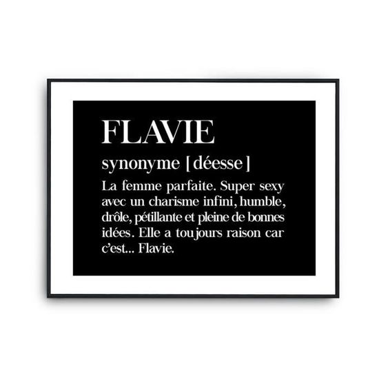 Affiche - Flavie - Humour - Papier 310 g/m² - A3 - Décoration Murale ...