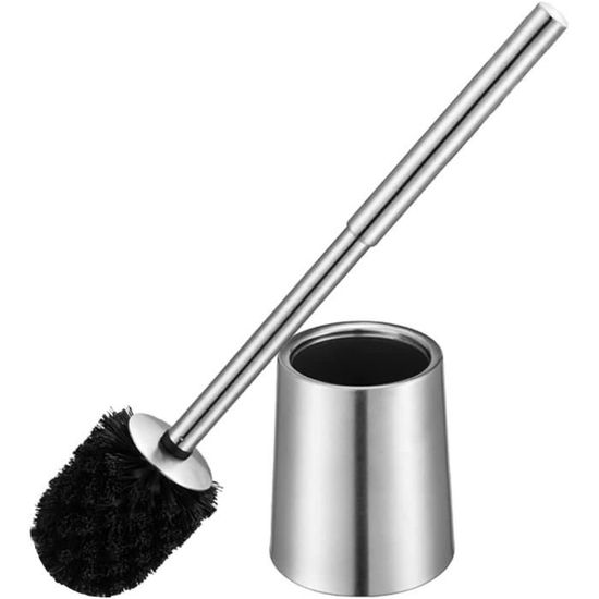 SUS304 Brosse WC avec Manche Longur en Acier INOX Brossé pour Cuvette de WC Balai Brosse ...