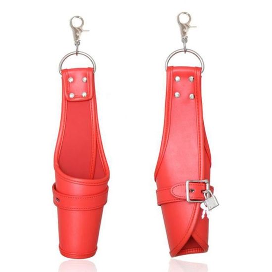 Manchettes de retenue BDSM sur la porte menottes suspendues en ...