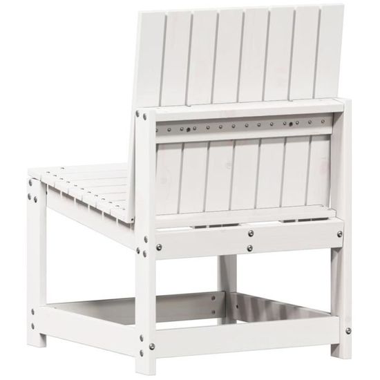 Chaise de jardin - KEEN SO - DA007 - Bois de pin massif - Blanc - 50 ...