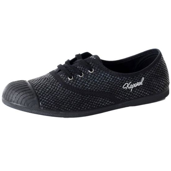 Basket Kaporal 5 Vickana Brillant Noir - Cdiscount Chaussures