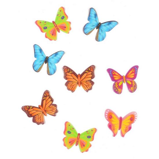 8 PAPILLONS AZYME COMESTIBLE 4.8X4.CM MULTICOLORE - Cdiscount Au quotidien