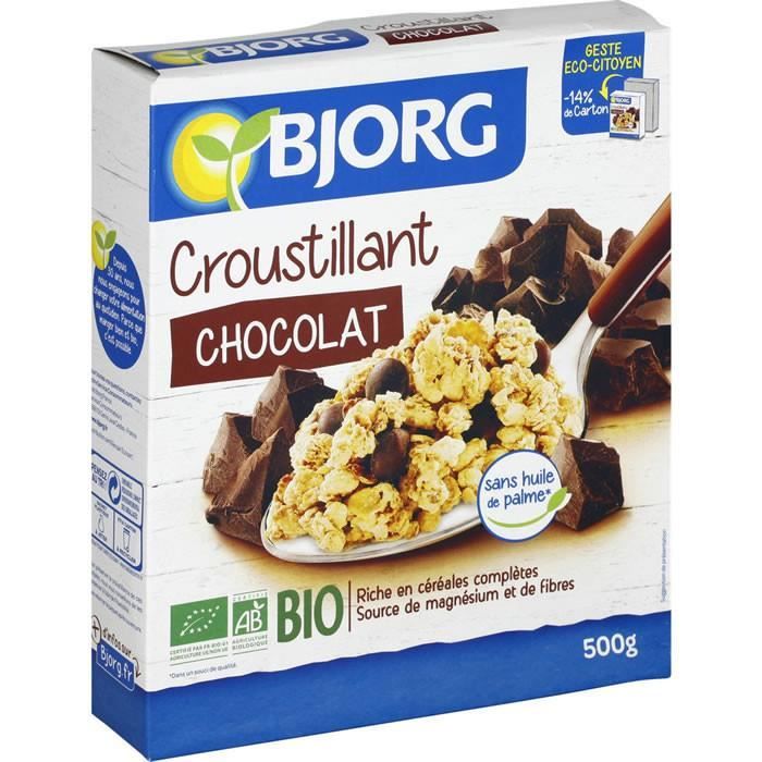 LOT DE 2 - BJORG Céréales bio croustillant au chocolat 500 g ...