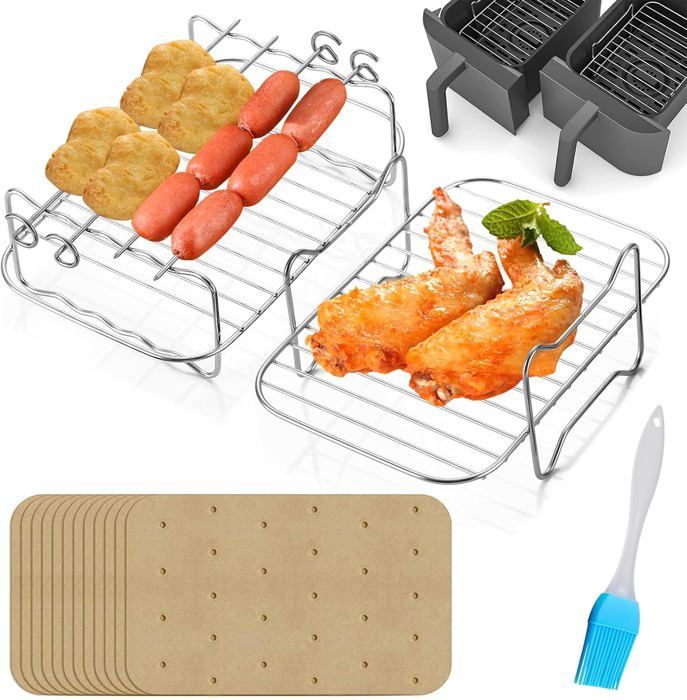 Set De 2 Pièces Accessoires Pour Friteuses, Accessoires De Friteuse, Rack Vapeur, Grille Pour ...