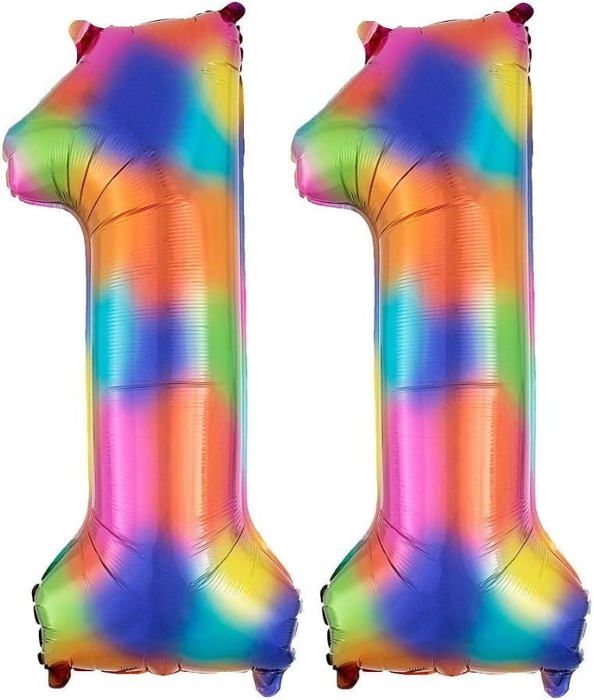 Ballon 11 Ans Arcen-Ciel Xxl - Ballon Anniversaire 11 Ans Decoration ...
