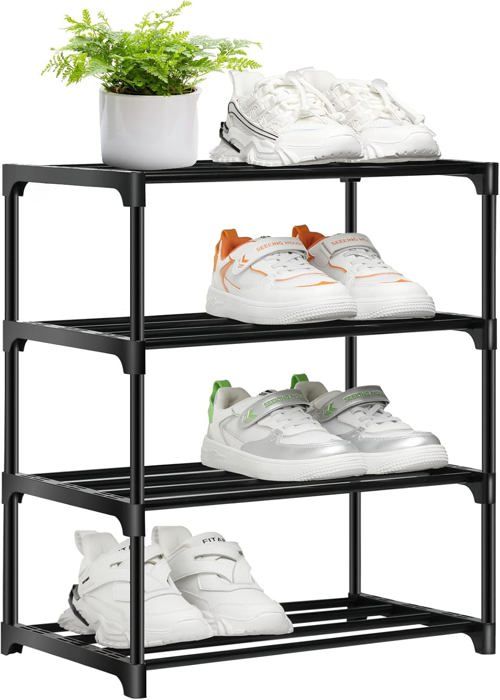 Etagere Chaussure, Empilable Meuble Chaussure en Métal, Petite Étagère ...