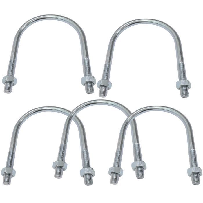 AERZETIX - Lot de 5 Boulons en U et 10 écrous - M12-156x105mm - en ... AERZETIX - Lot de 5 Boulons en U et 10 écrous - M12-156x105mm - en ...