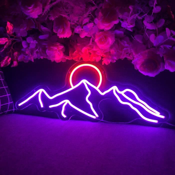 1 - violet - Applique murale LED en forme de montagne, luminaire ...
