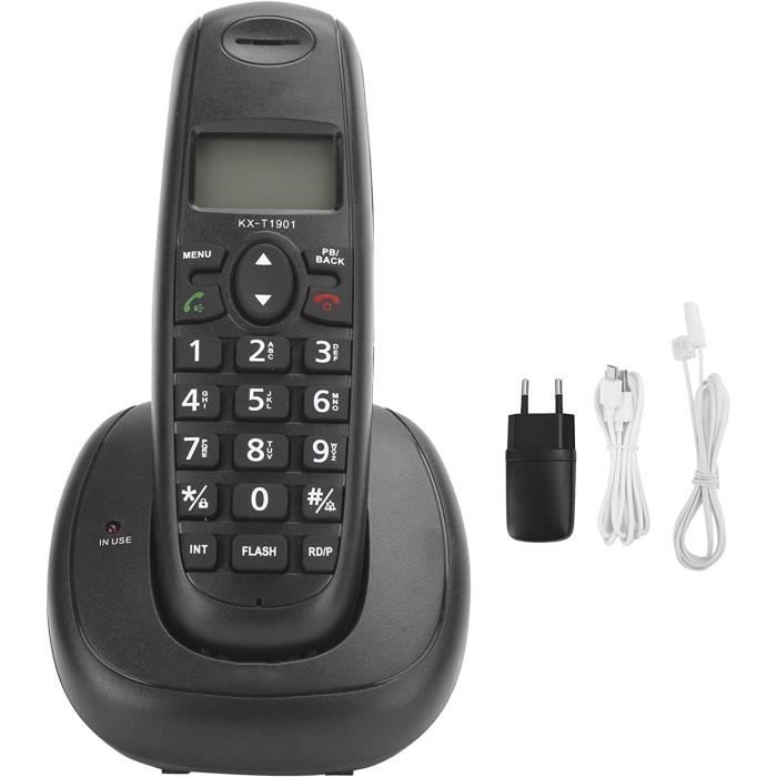 Combiné Sans Fil Avec Identification De L'Appelant, Grand Clavier Et Écran Lcd, Calendrier Et ...